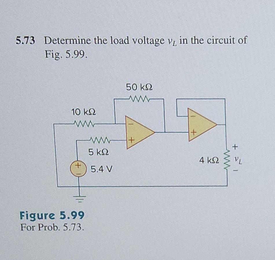 Solved 5.73 Determine the load voltage vL in the circuit of | Chegg.com