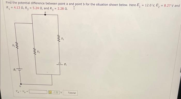 Solved Find the potential difference between point a and | Chegg.com