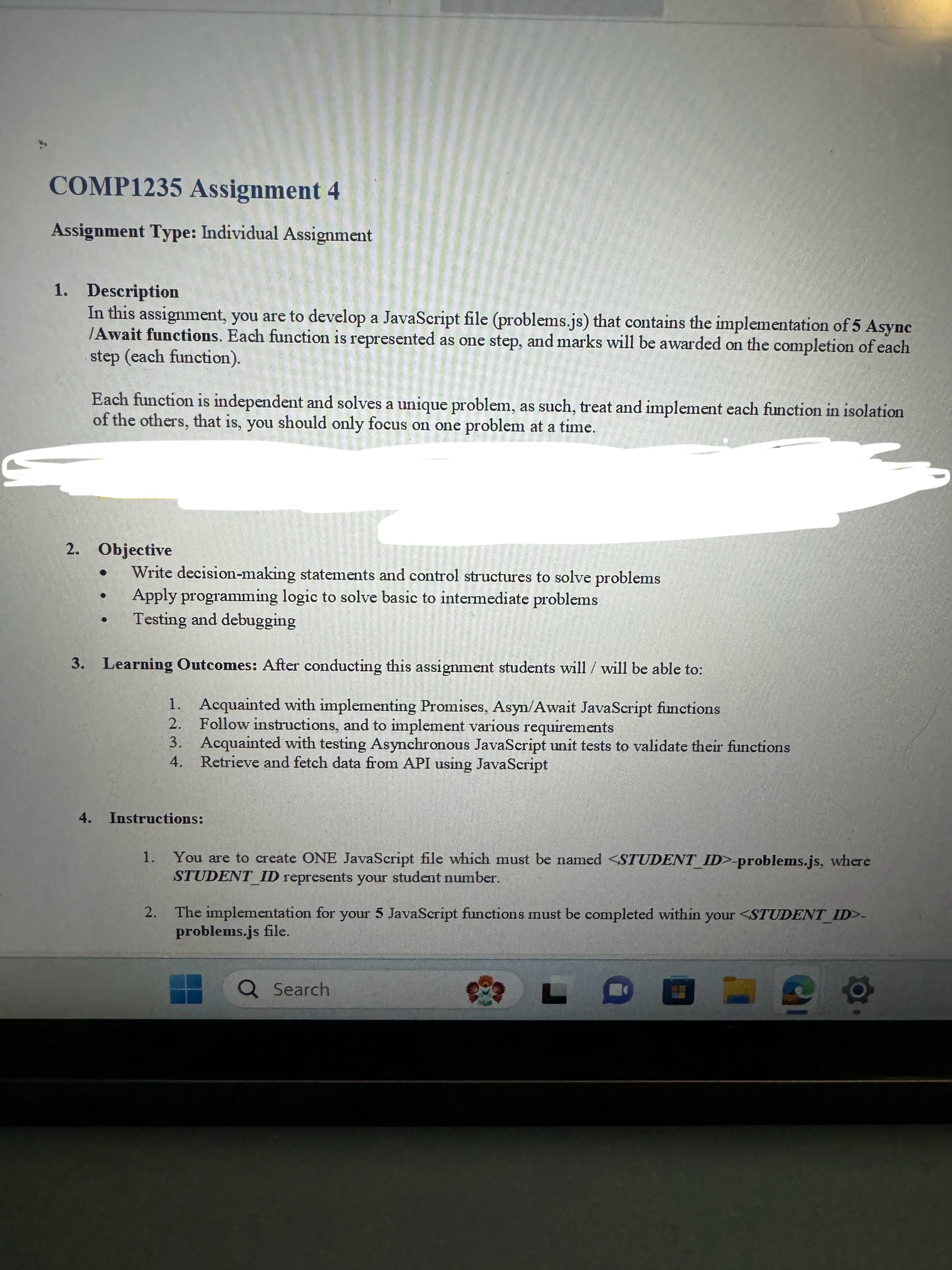 Comp1235 assignment 4assignment Type Individual