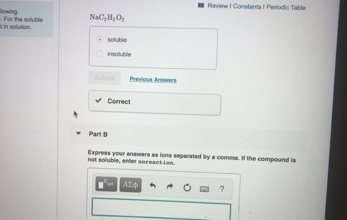 Solved Review Constants 1 Periodic Table NaC, H:02 owing For | Chegg.com
