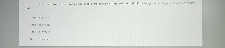 Solved The set of interfaces between the three operational | Chegg.com