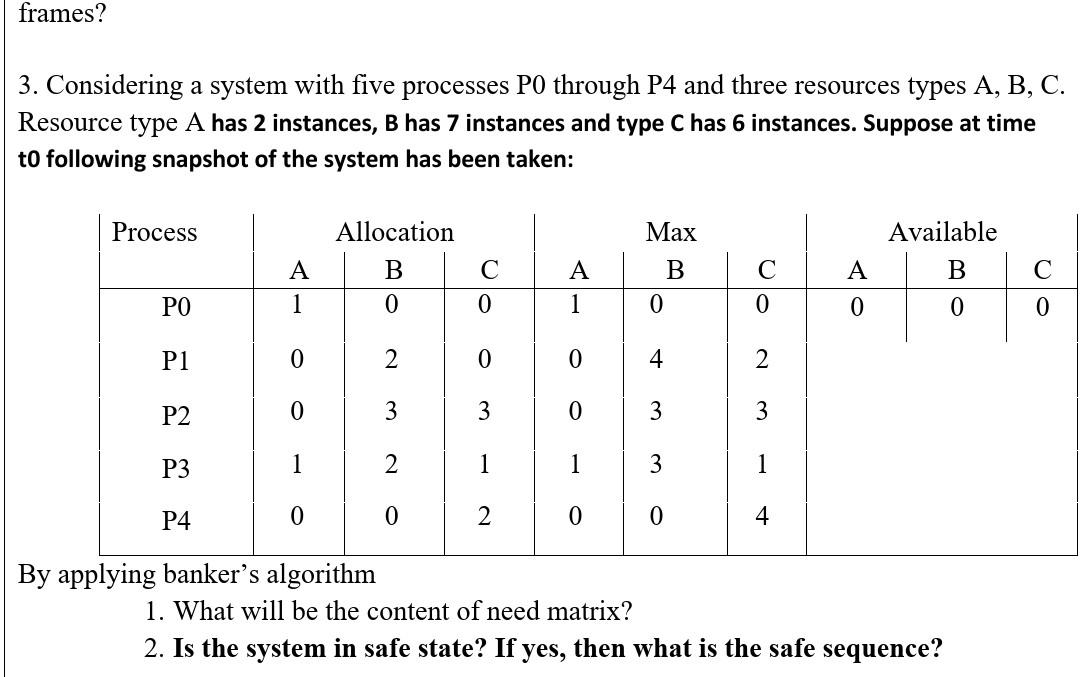 Solved 2 *** I want sfae sequence step by step ,, if was yes | Chegg.com