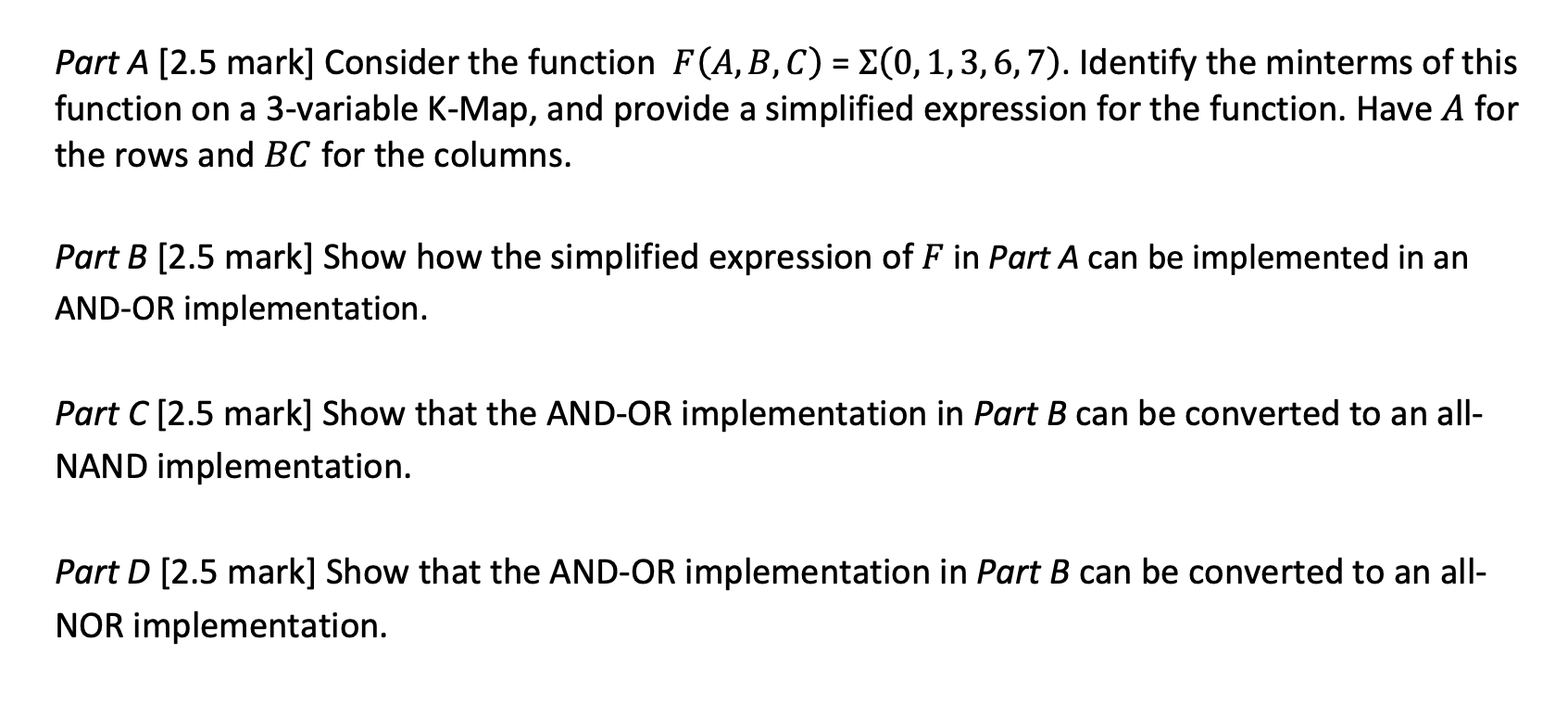 Solved Part A [2.5 ﻿mark] ﻿Consider the function | Chegg.com