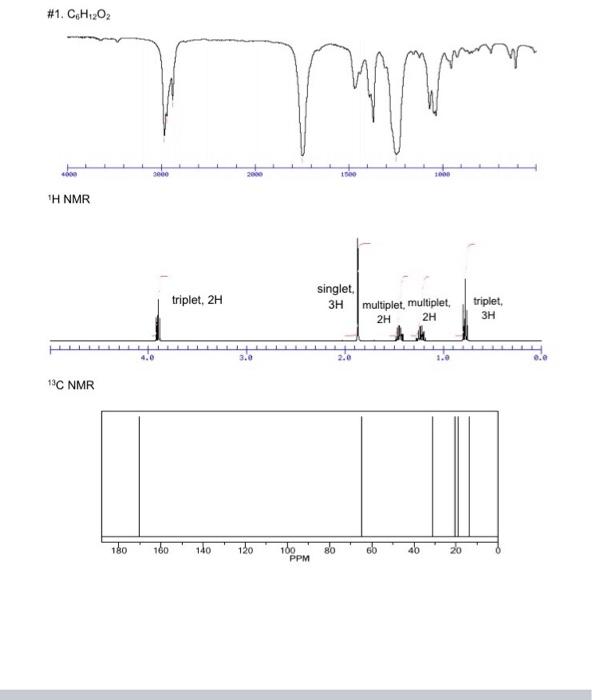 Solved #1. C.H2O2 mm 00 TH NMR " O triplet, 2H triplet | Chegg.com