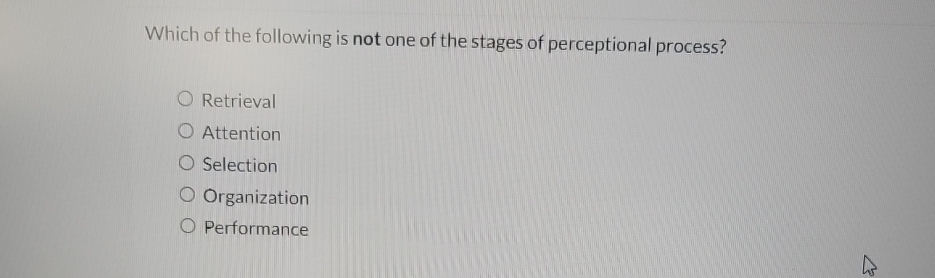 Solved Which of the following is not one of the stages of | Chegg.com