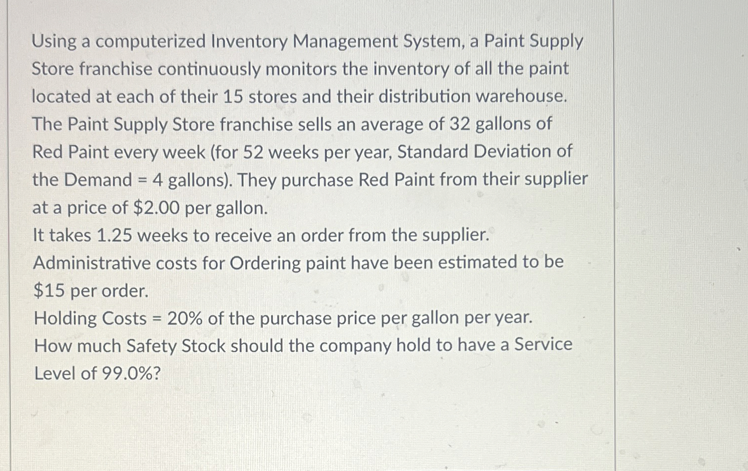Solved Using a computerized Inventory Management System, a | Chegg.com