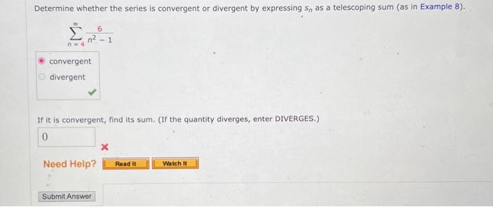 Solved ∑n=4∞n2−16 convergent divergent If it is convergent, | Chegg.com