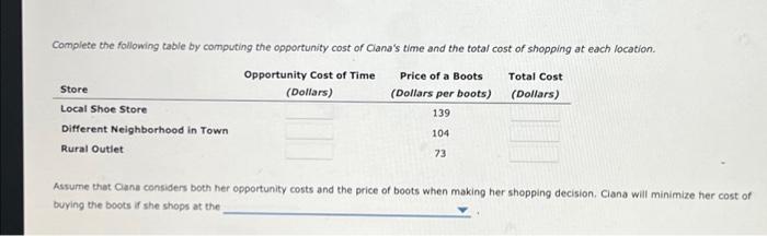 Solved Complete the following table by computing the | Chegg.com