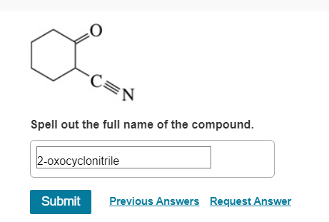 Solved Name the following compound. | Chegg.com