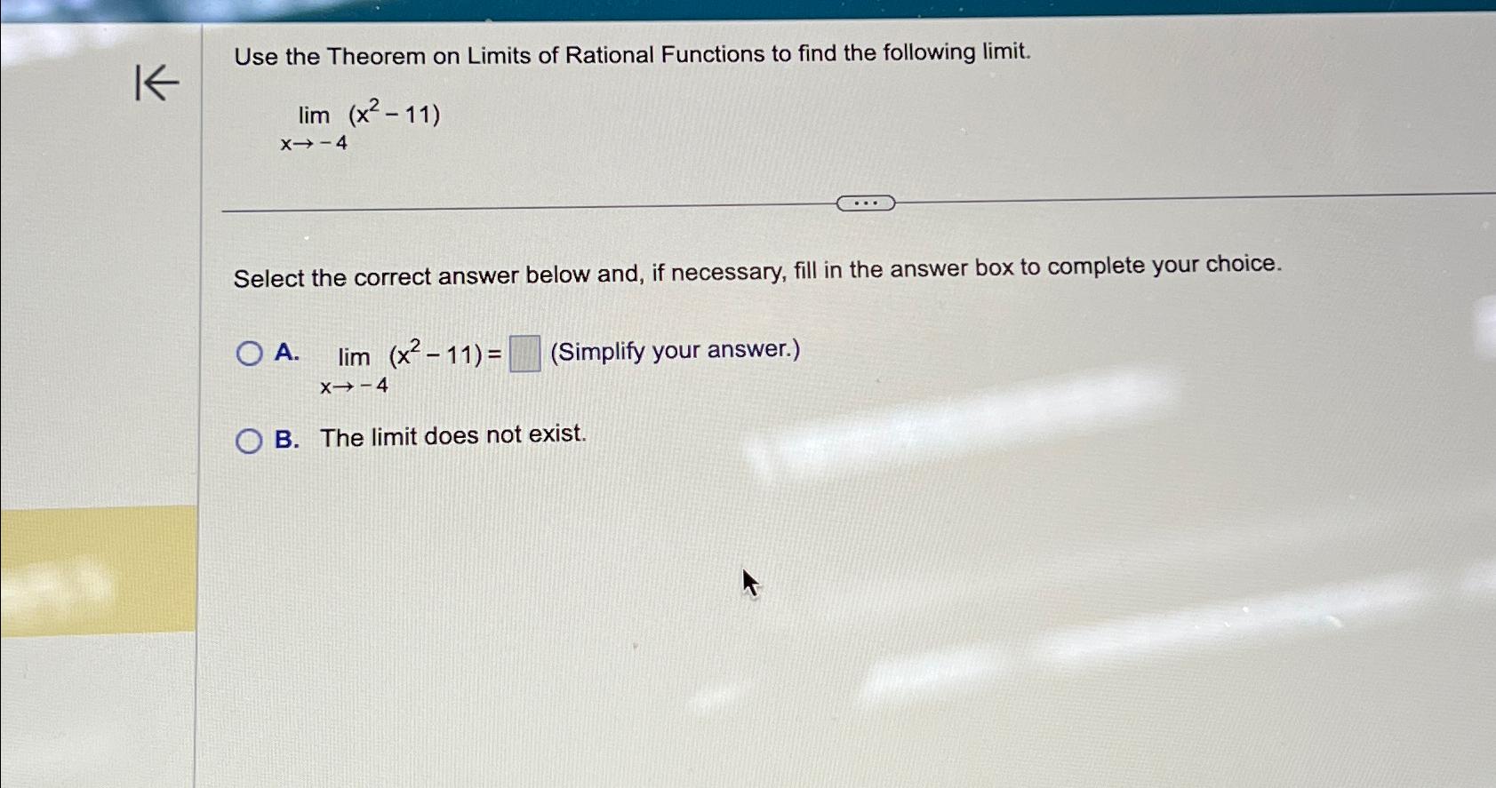 Solved Use the Theorem on Limits of Rational Functions to | Chegg.com