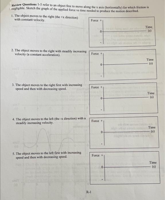 Solved Review Questions 1-5 refer to an object free to move | Chegg.com