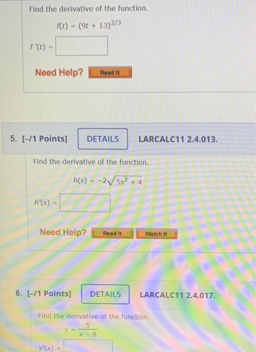 Solved Complete the table. −/1 Points] LARCALC11 2.4.008. | Chegg.com