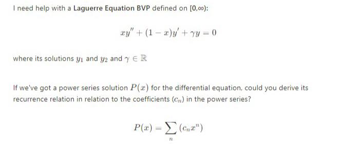 Solved Topic: Laguerre Equation | Chegg.com