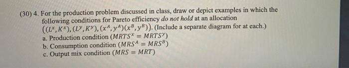 Solved (30) 4. For the production problem discussed in | Chegg.com