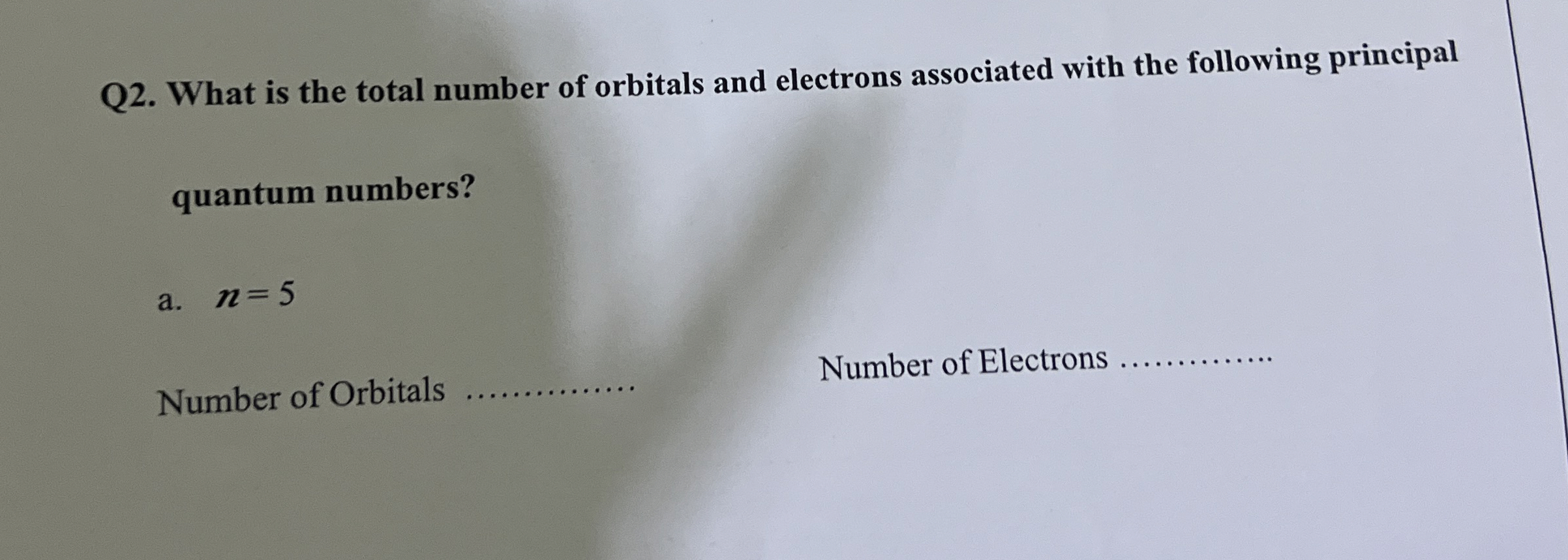 Solved Q2. ﻿What is the total number of orbitals and | Chegg.com
