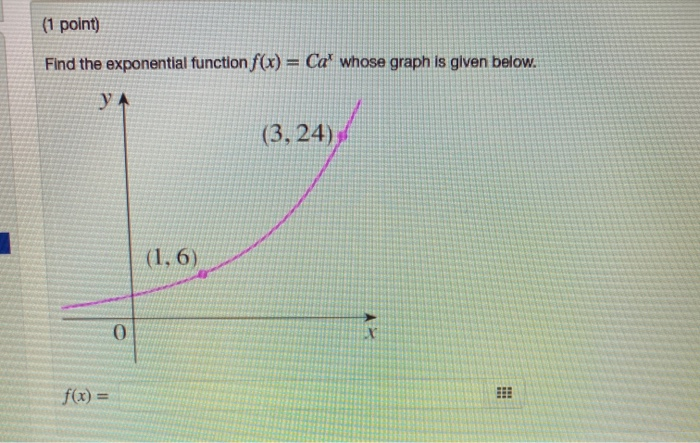 Solved (1 point) is the function below exponential? m(t) = | Chegg.com