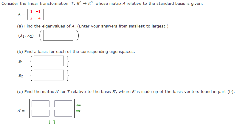 Solved Consider the linear transformation T:Rn→Rn ﻿whose | Chegg.com