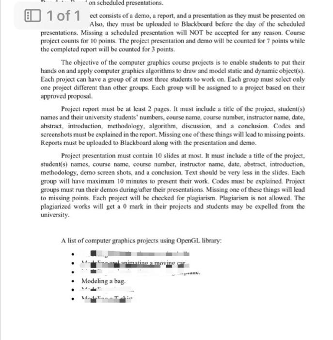 Solved 10f1 ect consists of a demo, a report, and a | Chegg.com
