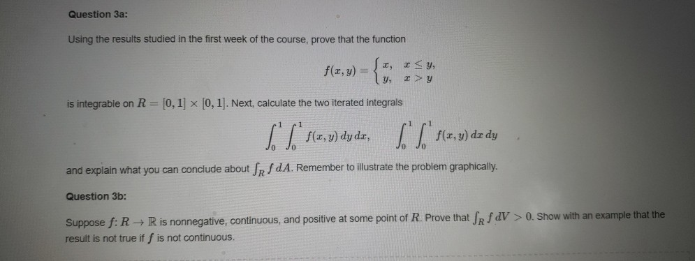 Solved Question 3a: Using the results studied in the first | Chegg.com