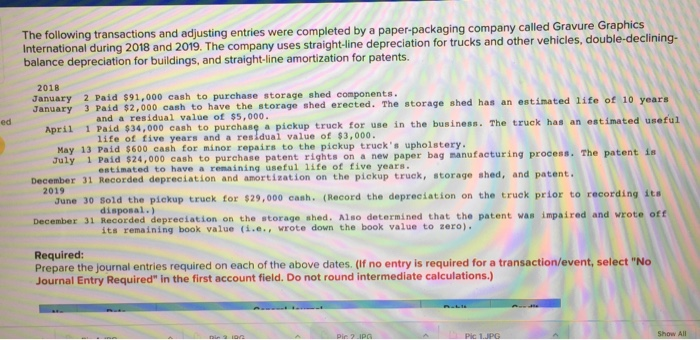 Solved The following transactions and adjusting entries were | Chegg.com