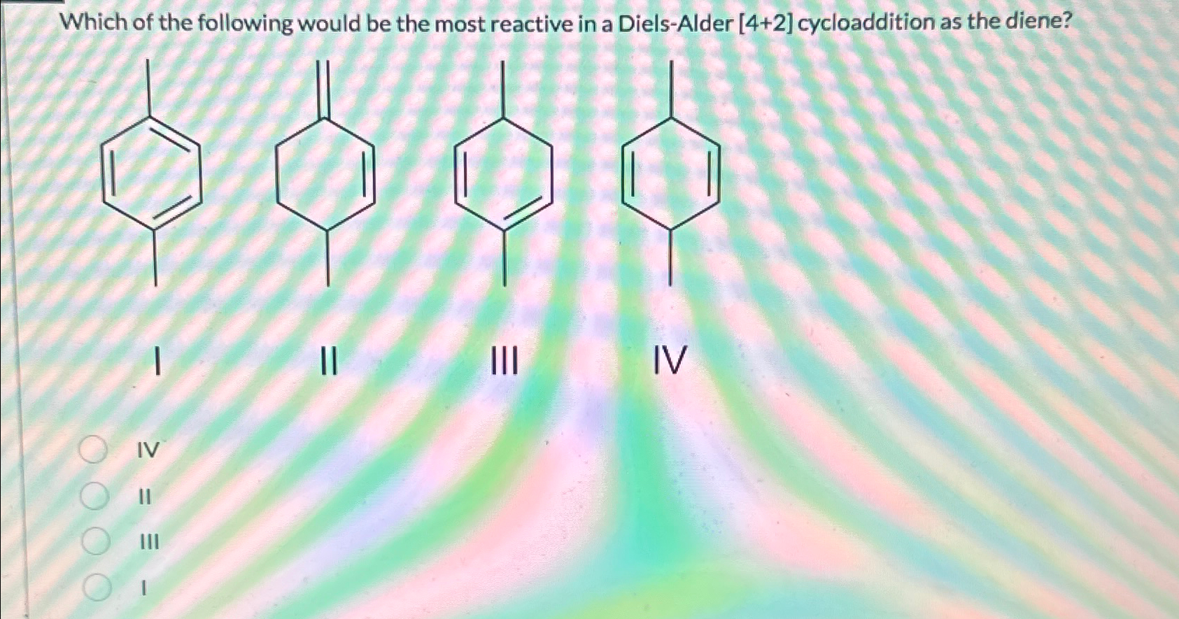 Solved Which of the following would be the most reactive in | Chegg.com