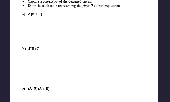Solved Capture a screenshot of the designed circuit.Draw the | Chegg.com
