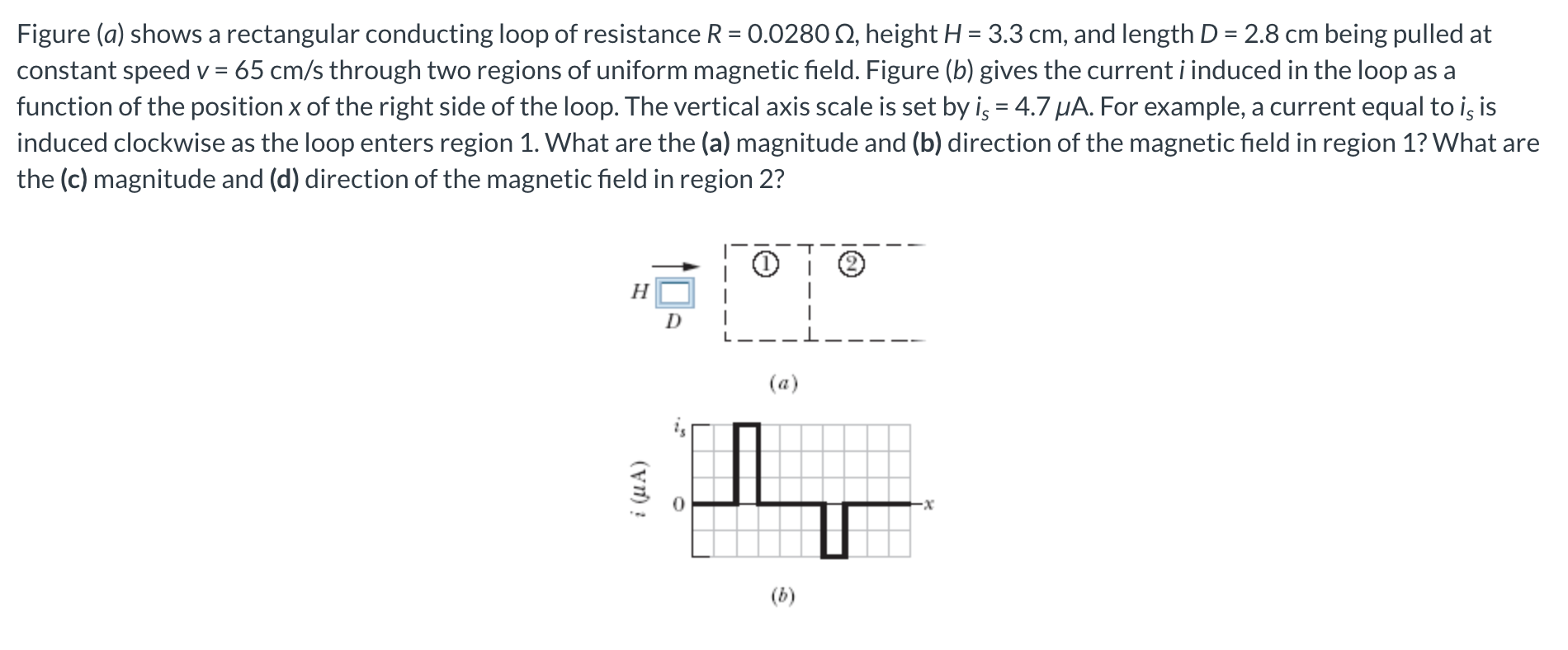 Solved Figure (a) ﻿shows a rectangular conducting loop of | Chegg.com