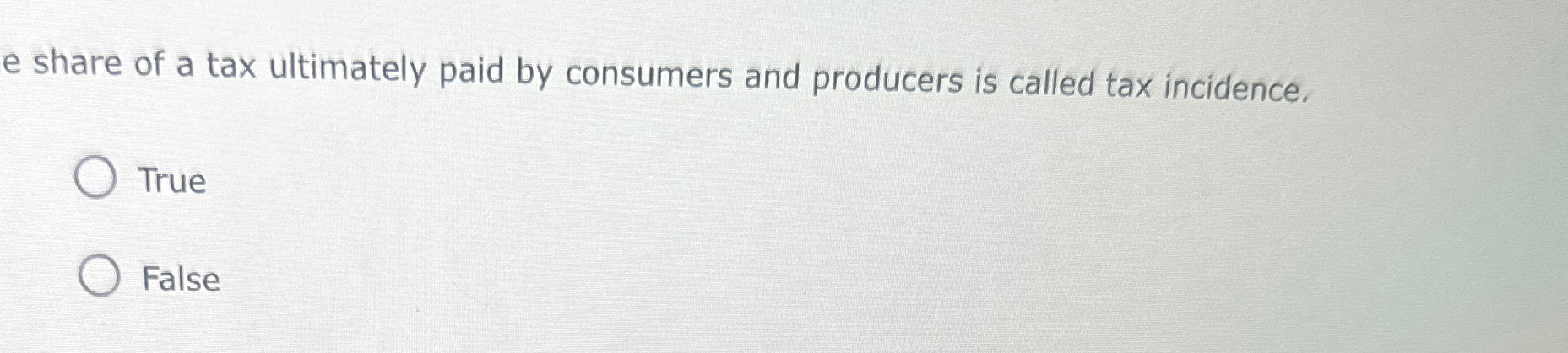 Solved e share of a tax ultimately paid by consumers and | Chegg.com