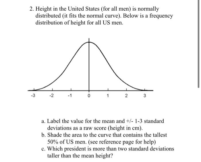 Solved 3. Draw a normal curve below. Draw lines for the mean | Chegg.com