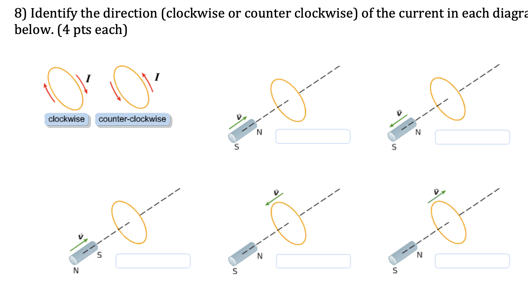 Solved Identify the direction (clockwise or counter | Chegg.com