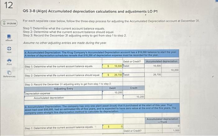 Solved QS 3-8 (Algo) Accumulated depreciation calculations | Chegg.com