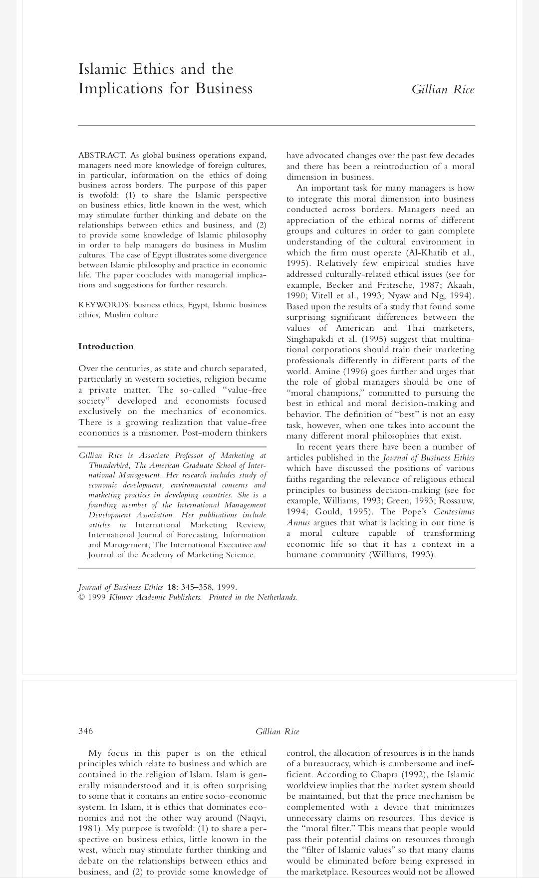 Solved 346 Gillian Rice My focus in this paper is on the | Chegg.com