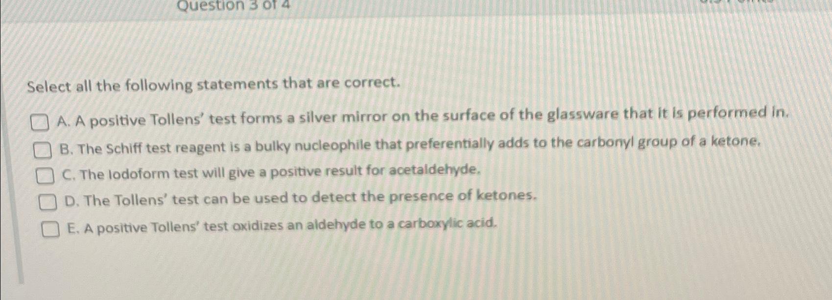 Solved Question 3 ﻿of 4Select all the following statements | Chegg.com
