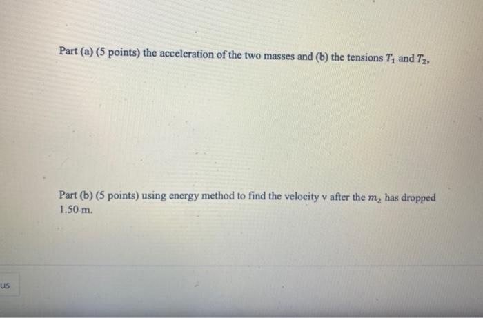 Solved Part (a) (5 points) the acceleration of the two | Chegg.com
