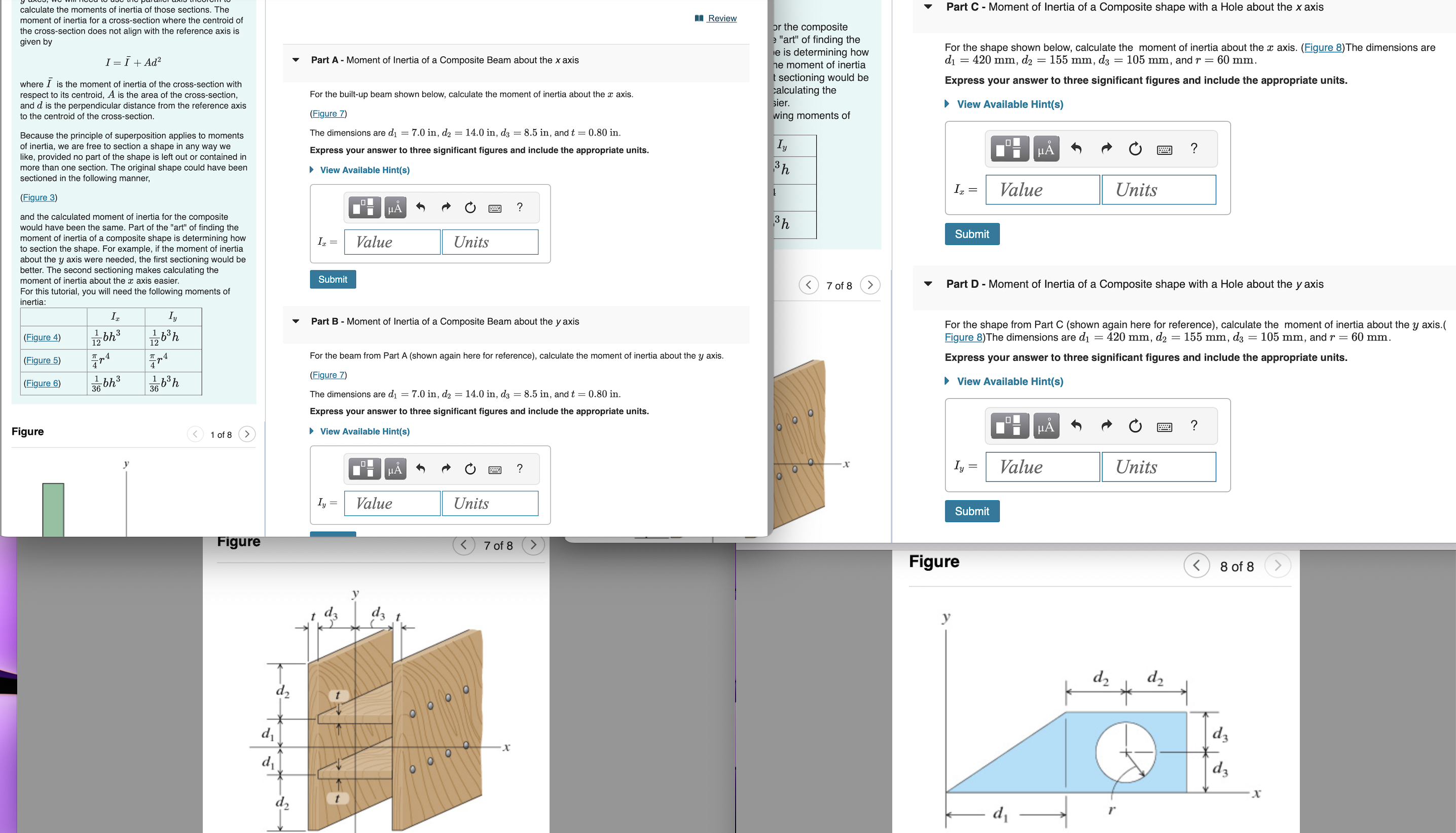 Solved grad Part C - ﻿Moment of Inertia of a Composite shape | Chegg.com