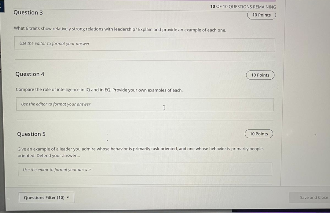 Solved Why have we searched to identify leadership traits? | Chegg.com