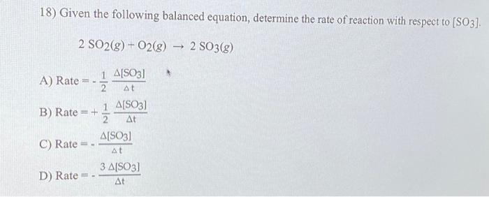 Solved Given the following balanced equation, determine the | Chegg.com