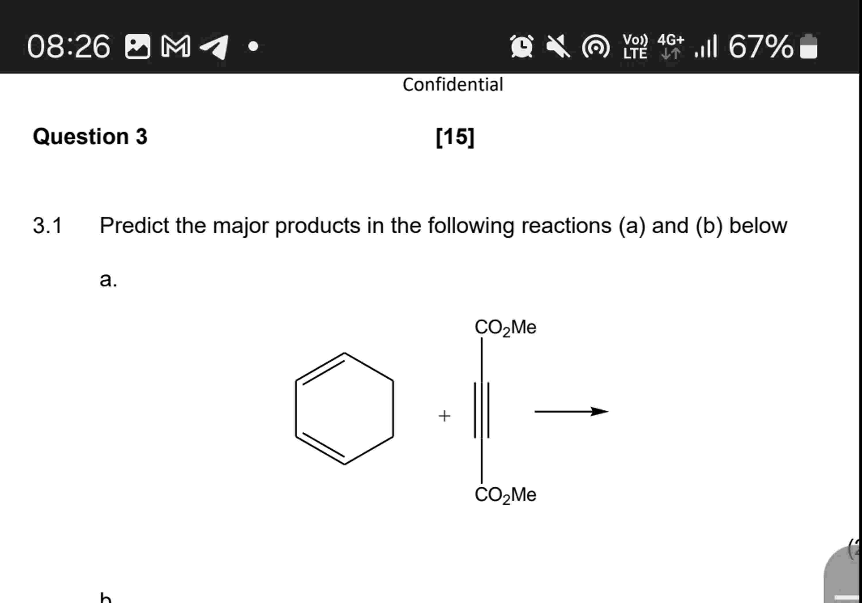 Solved Question 3[15] 2.3 ﻿Draw possible conformations of | Chegg.com