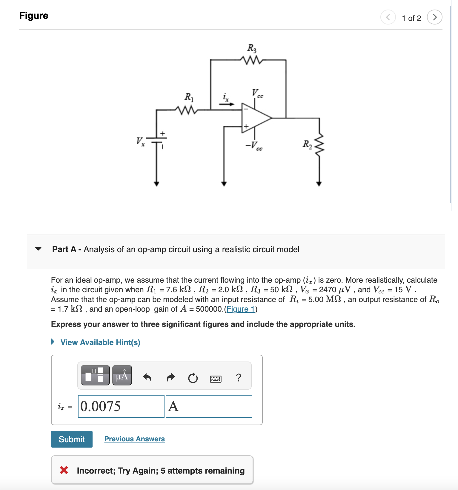 Solved Part C - ﻿Saturation of a summing op amp circuitFor | Chegg.com
