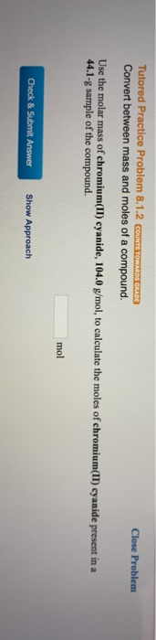 Solved Tutored Practice Problem 8.1.3 COUNTS TOWARDS GRADE | Chegg.com