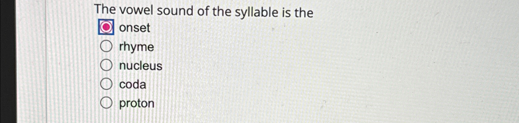 Solved The vowel sound of the syllable is | Chegg.com