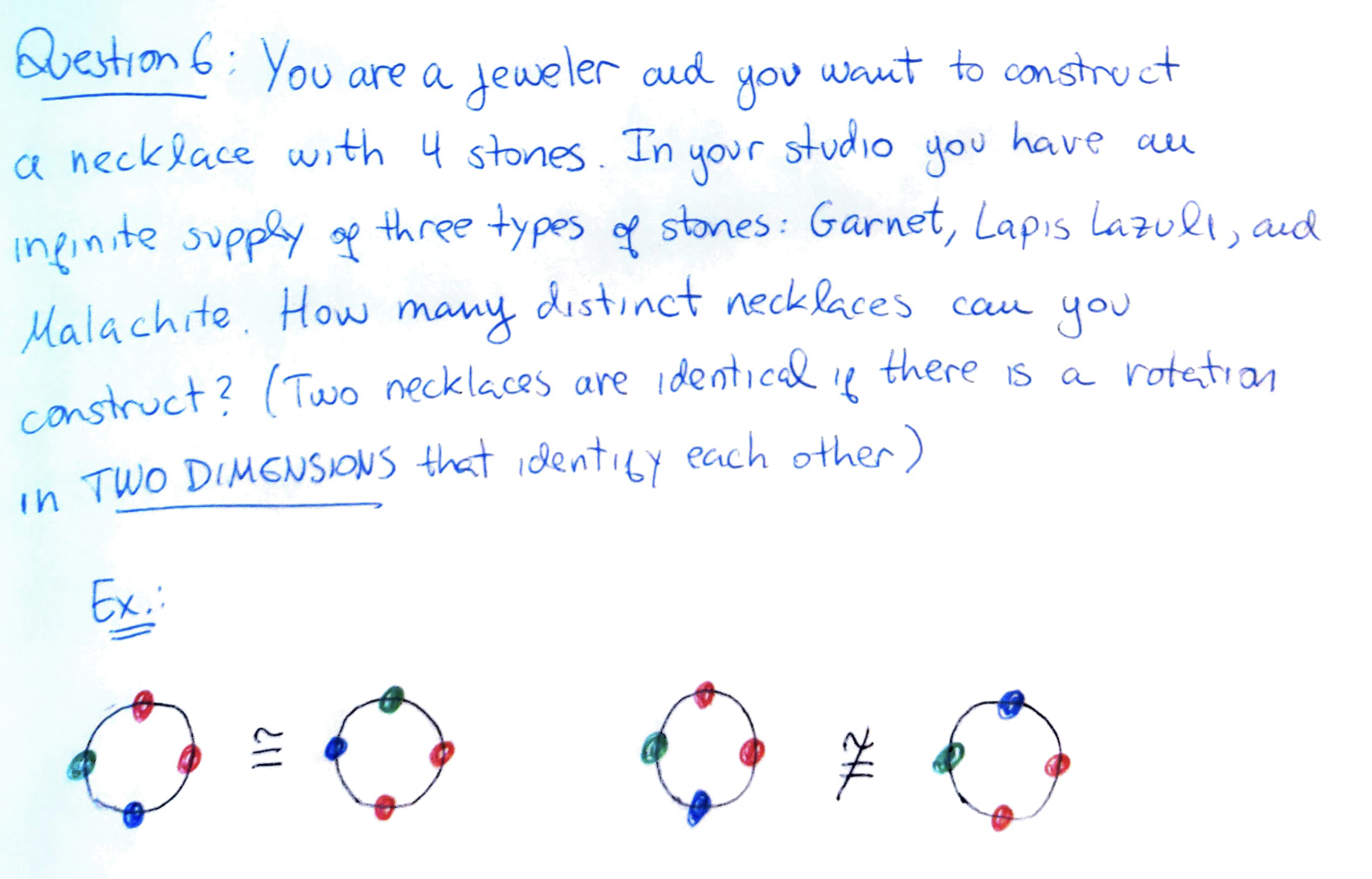 Solved You are a jeweler and you want to construct a | Chegg.com