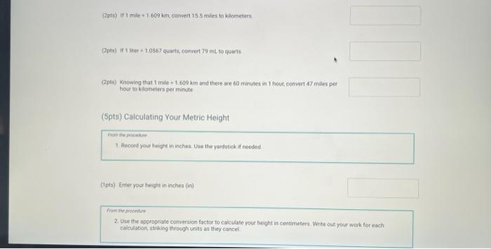 Solved Report - Conversion Factors and Problem Solving | Chegg.com