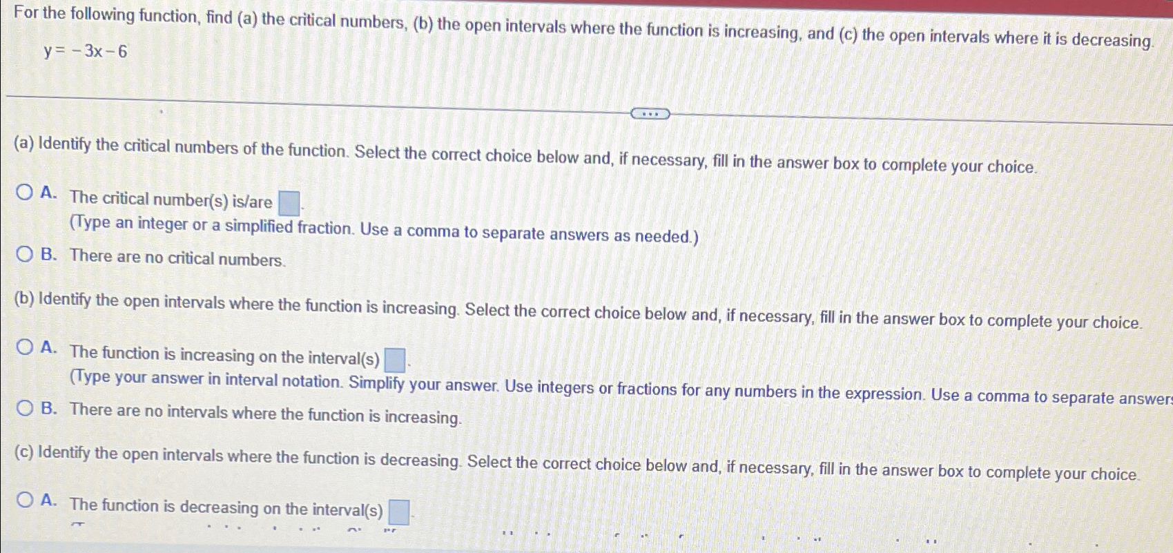 Solved For the following function, find (a) ﻿the critical | Chegg.com