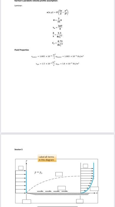Solved Karman's parabolic Velocity profile assumption xy) - | Chegg.com