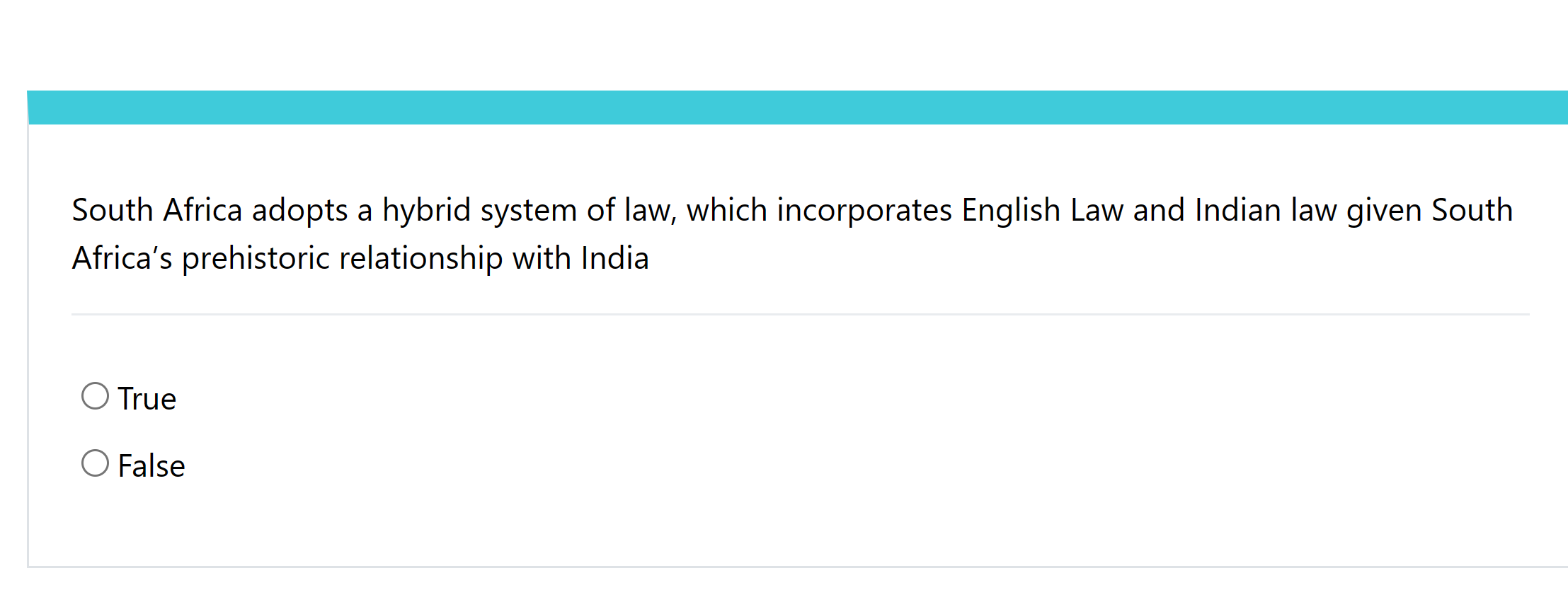 Solved South Africa adopts a hybrid system of law, which | Chegg.com