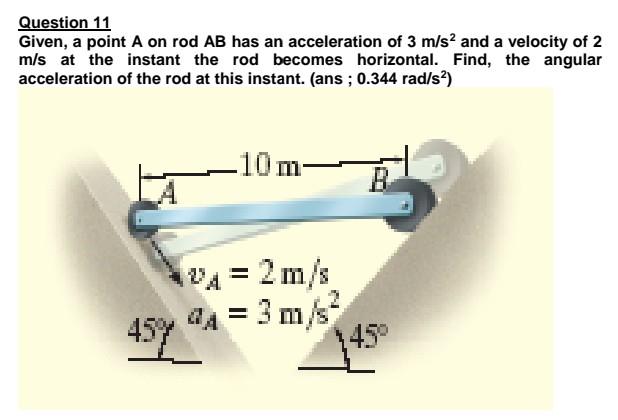Solved Repeat Question 11, using relative motion | Chegg.com