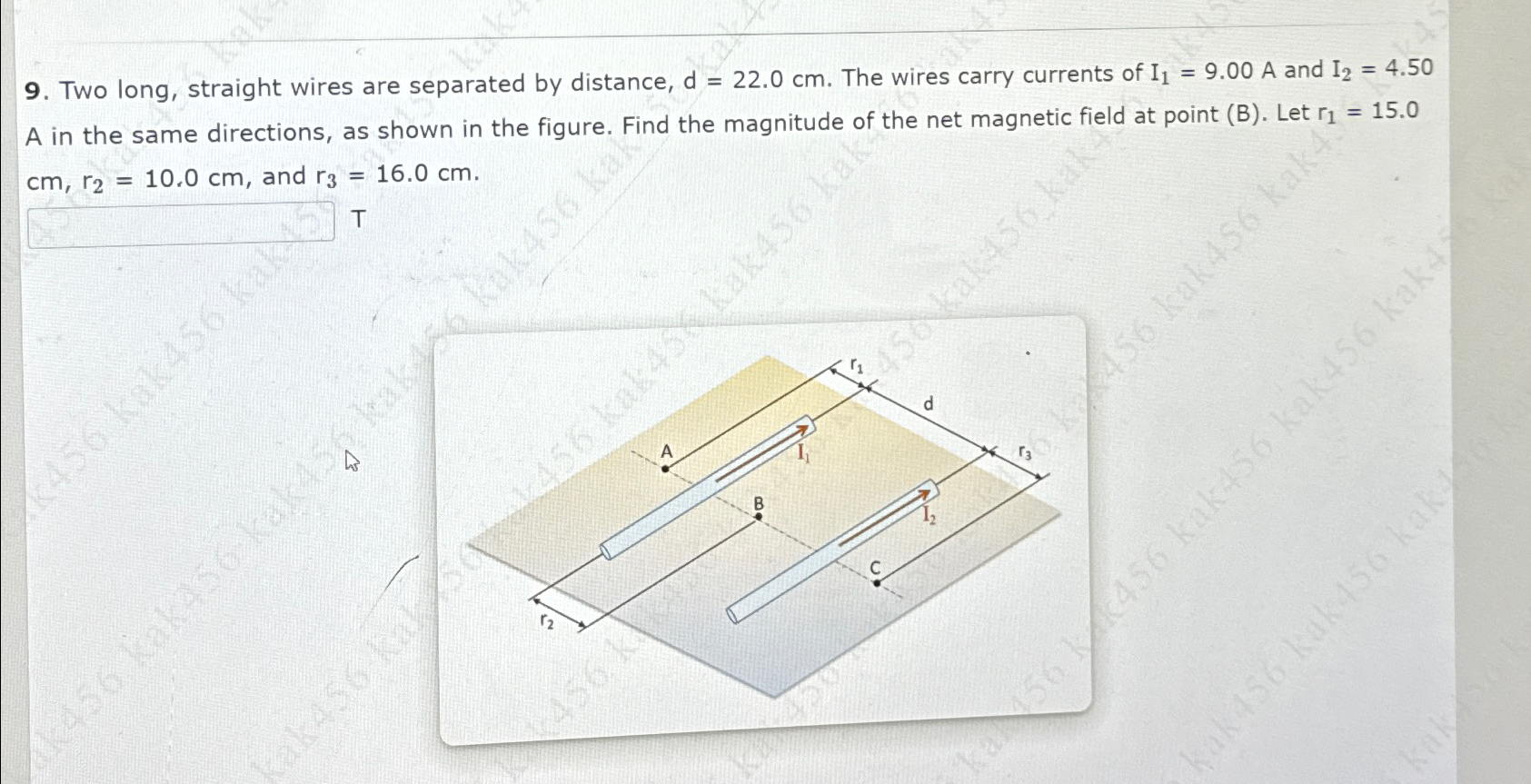 Solved Two long, straight wires are separated by distance, | Chegg.com