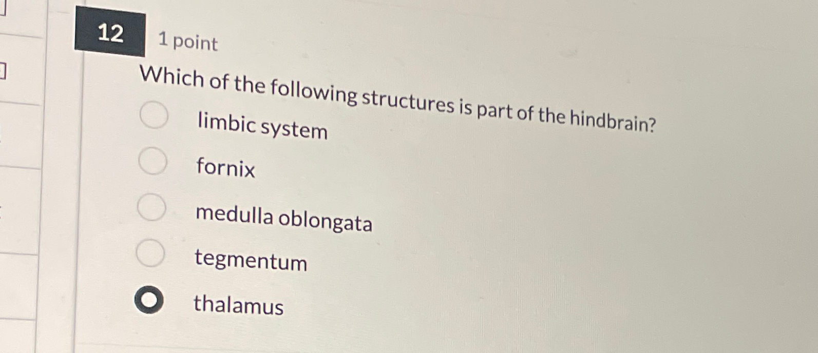 Solved 121 ﻿pointWhich of the following structures is part | Chegg.com