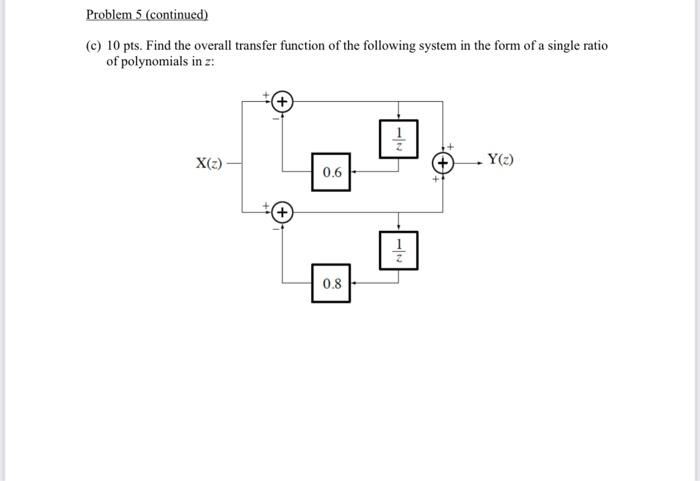 Solved (a) 10 pts. Draw a cascade-form block diagram for the | Chegg.com